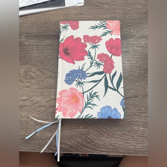kate spade | Office | New Kate Spade Floral Hardcover Journal Pink Blue ...